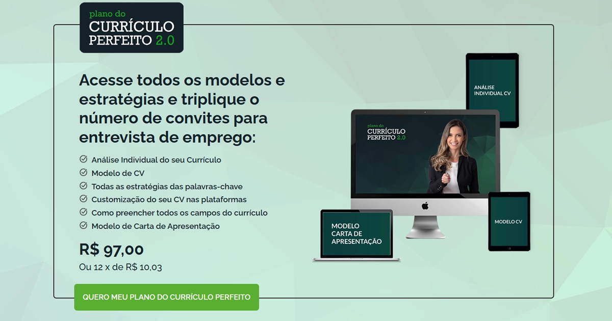 Plano do Currículo Perfeito 2.0 - Mari Torres